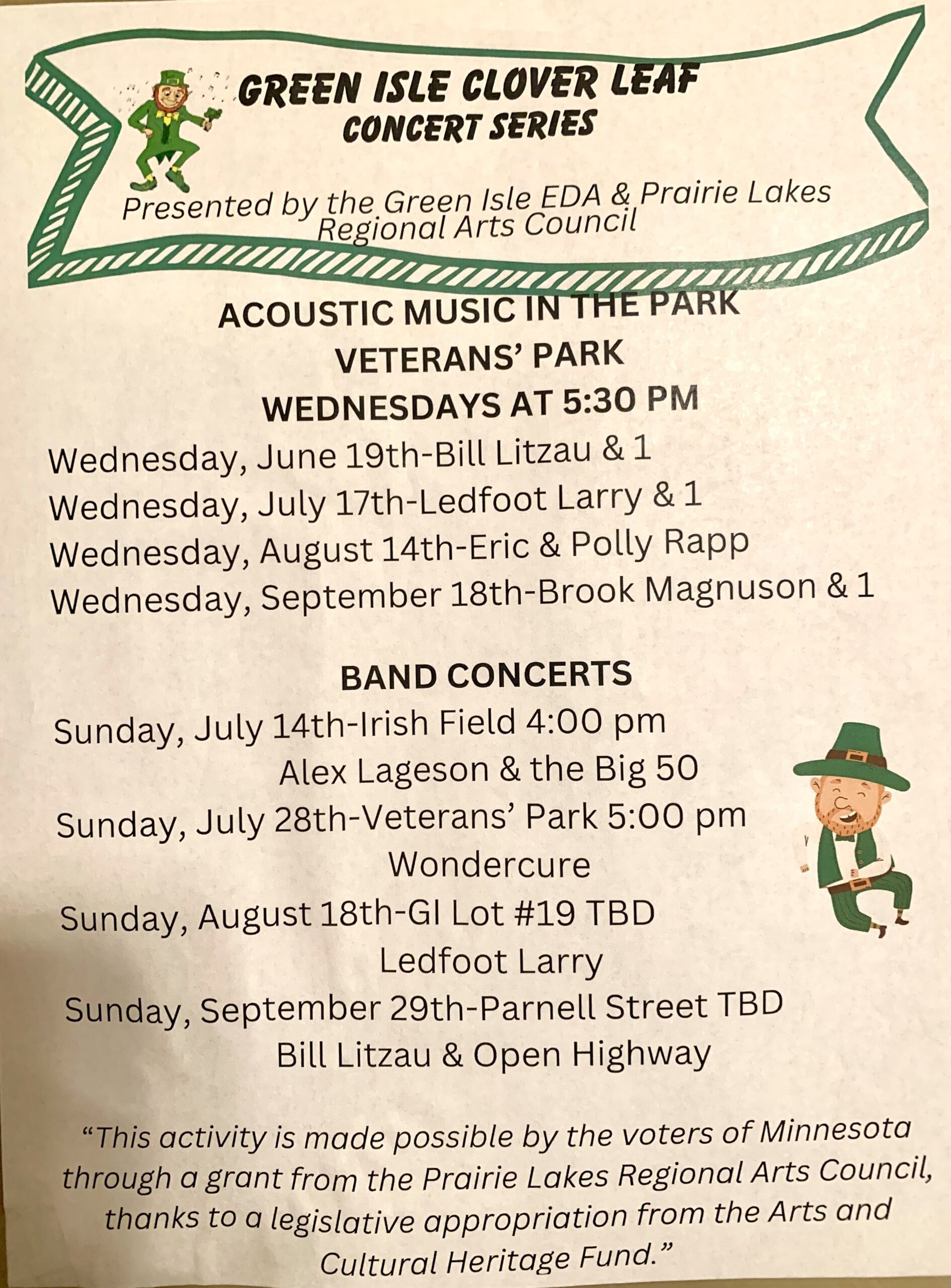 Green Isle - Summer Concert Series - City of Green Isle
